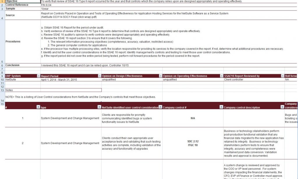 Part 3 –NetSuite SSAE16 - Practical Tips on How to Review