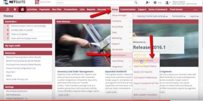NetSuite Chart of Accounts Upload