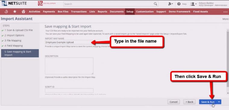 Netsuite Employees Upload | Data Migration Process