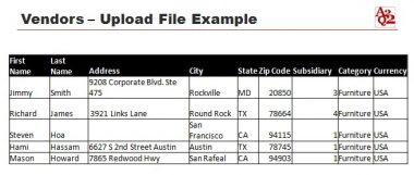 NetSuite Vendors Upload