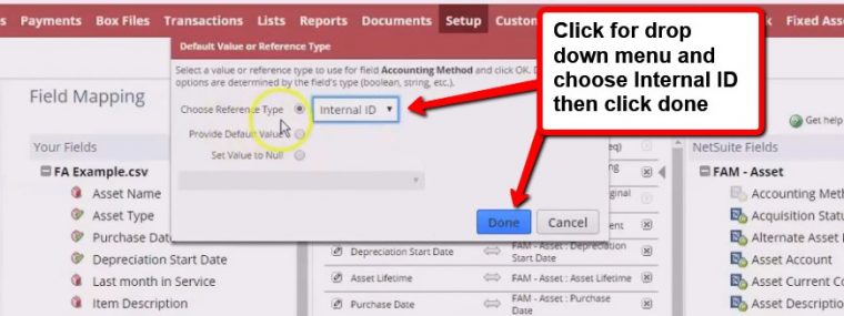 NetSuite Fixed Assets Data Upload