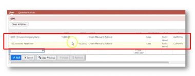 NetSuite Create Manual Journal Entry