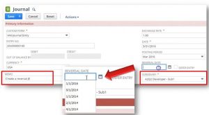 NetSuite Create Reversing Journal Entry