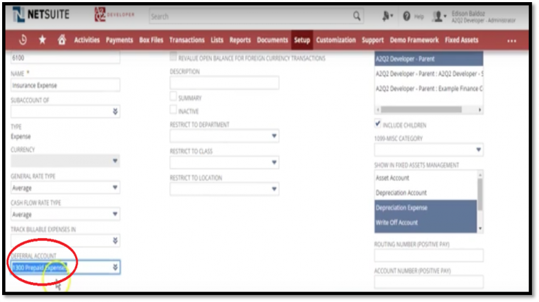 NetSuite Create Amortization Journal Entry