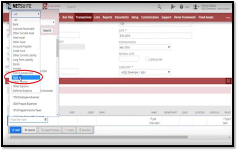 NetSuite Create Amortization Journal Entry
