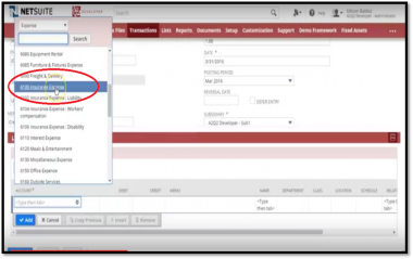 NetSuite Create Amortization Journal Entry