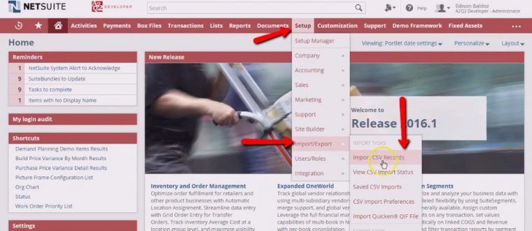 NetSuite Journal Entries Upload