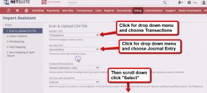 NetSuite Journal Entries Upload