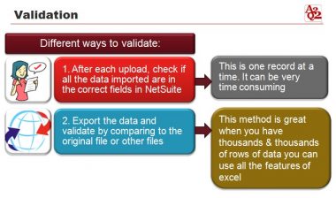 NetSuite Data Validation Process