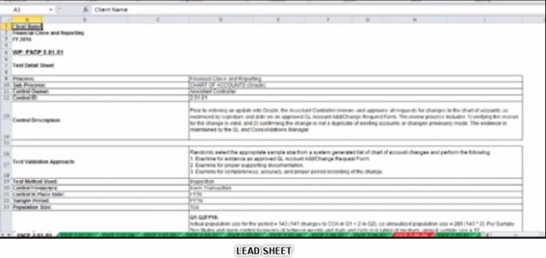 SOX Test of Effectiveness & Documentation