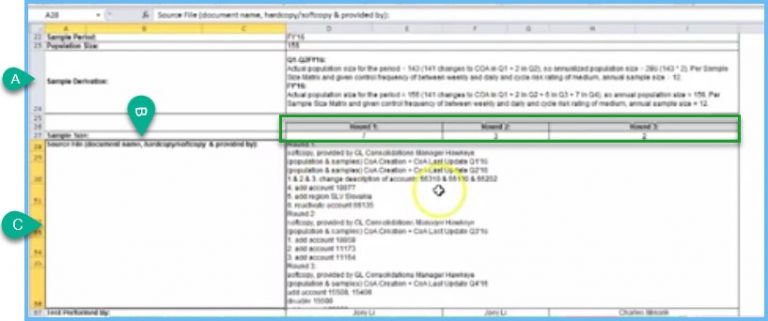 SOX Test of Effectiveness & Documentation