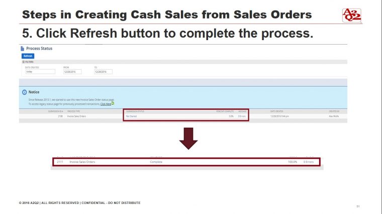 How to create a standalone cash sale and cash sale from sales order