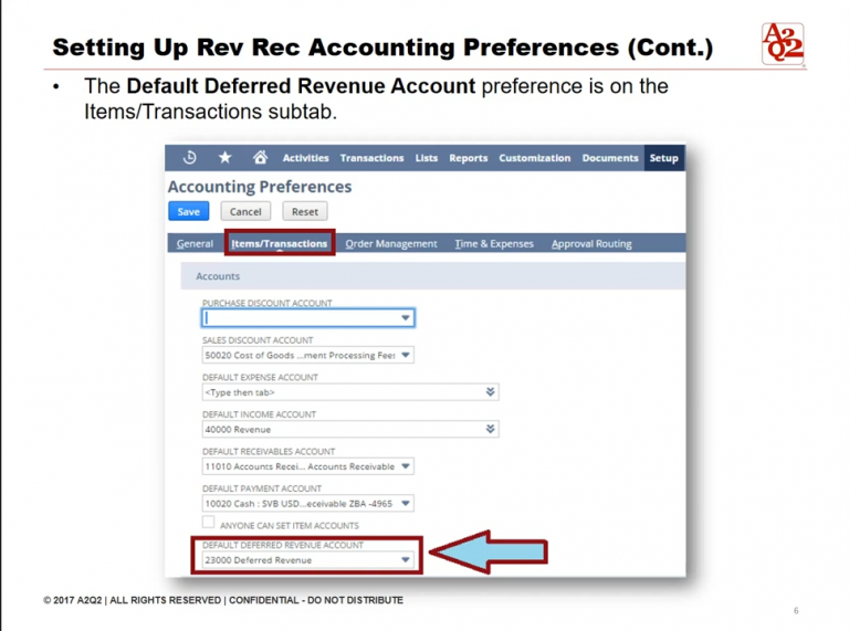 NetSuite | Setting Advanced Revenue Management Preferences