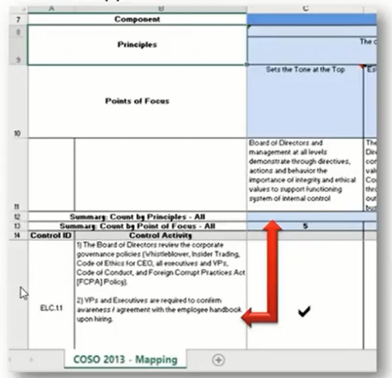 COSO 2013 | Mapping Process