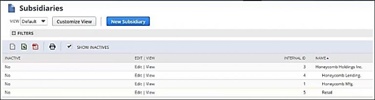 NetSuite How to Create Subsidiaries