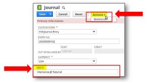 NetSuite How to Memorize a Journal Entry