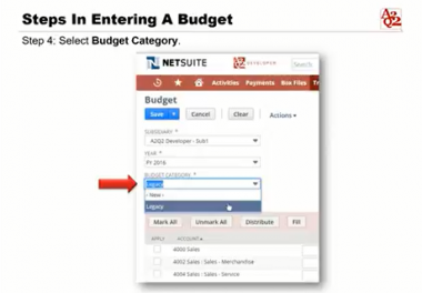 How to Enter a Budget in NetSuite