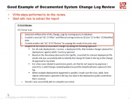 ITGC System Change Log Review – Good Example of Documentation