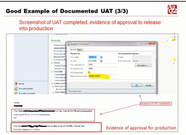 ITGC User Acceptance Testing (UAT) Approval – Good Example of ...
